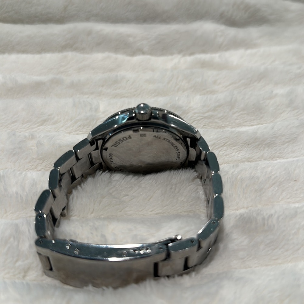 Fossil Blue Face Three-Hands Stainless Steel Ladies W… - Gem